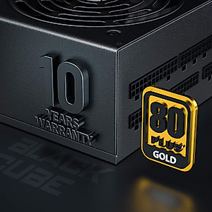 ARESGAME AGT Series ATX 3.0 & PCIE 5.0 1000W Power Supply, 80+ Gold Certified, Fully Modular, FDB Fan, Compact 140mm Size, 10 Year Warranty, ATX Gaming Power Supply