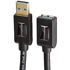 Amazon Basics USB 3.0 Extension Cable - A-Male to A-Female Extender Cord - 6 Feet (2 Pack), Printer