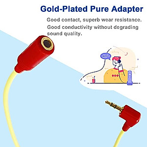 Voistek Headphone Adapter 3.5mm to 2.5mm, Suit for Smartphone Headset Adapter 3.5mm Female to 2.5mm Male Work for Panasonic AT&T Vtech Uniden Cordless Phones (with 2.5mm Headset Jack)