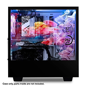 iBUYPOWER Snowblind S 19" Translucent Customizable Side-Panel LCD Display 1280 x 1024 Resolution Mid-Tower Desktop Computer Gaming Case 3 x 120 Millimeter Fans SECC Steel, White