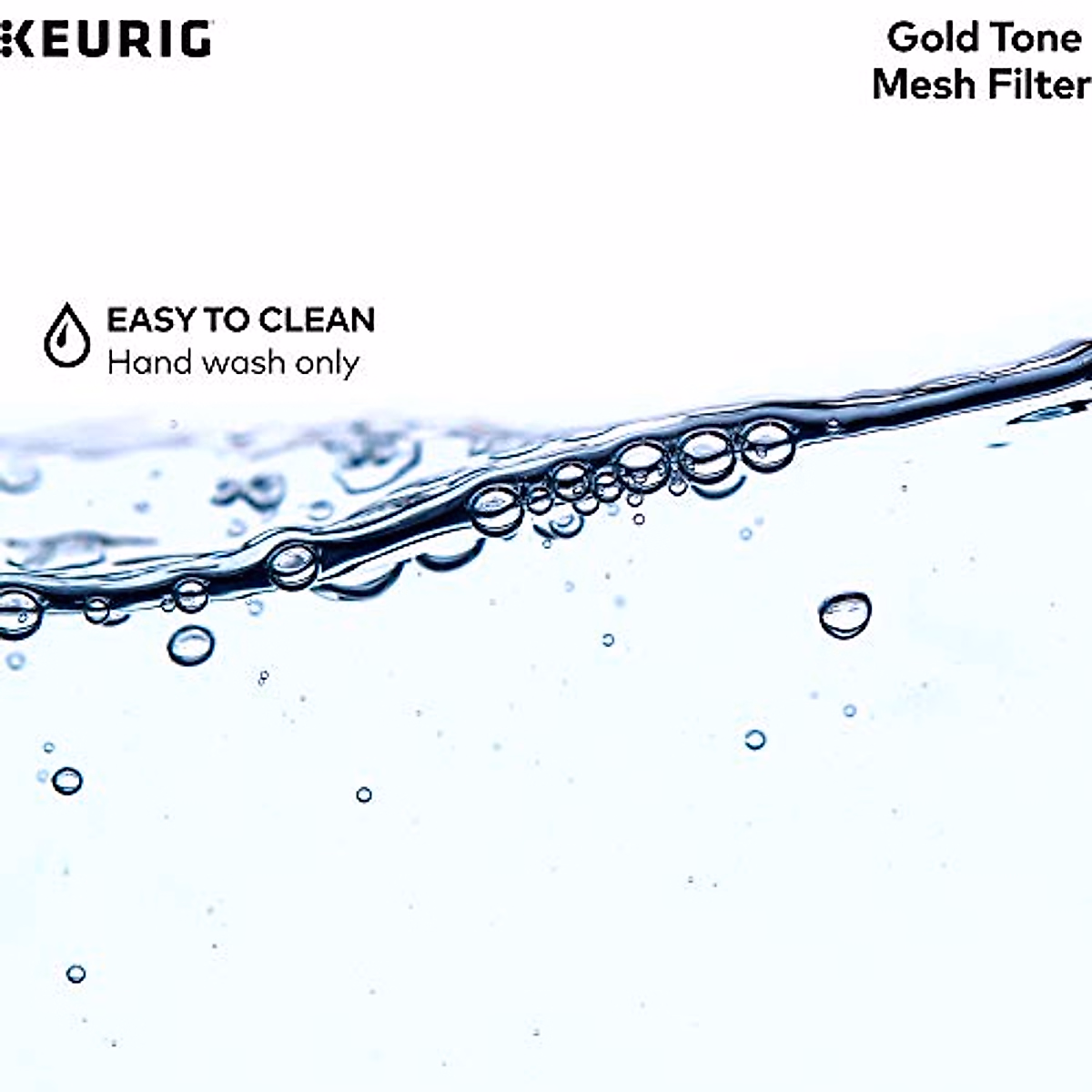 Keurig Reusable Ground Coffee Filter Compatible Essentials and K-Duo Brewers only, Eco-Friendly Way to Brew a Carafe, Gold Tone Mesh