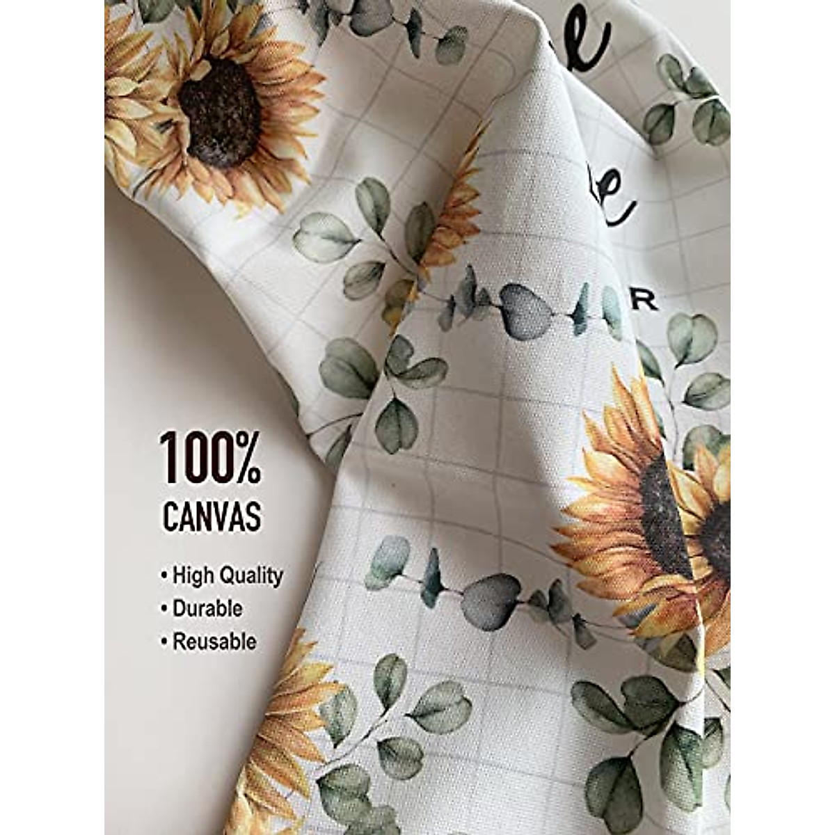 Hglian Sunflower Grocery Storage Bag Holder Wall Mount Plastic Bag Dispenser Garbage Shopping Trash Bags Container Organizer Quote Religious Sayings Farmhouse Kitchen Decor Home Blessing