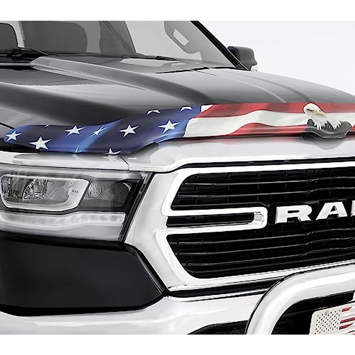 Stampede | Vigilante Hood Protector - High Profile / American Flag w/Eagle| 2007-2018 Jeep Wrangler (JK, Includes Unlimited) | 2911-30