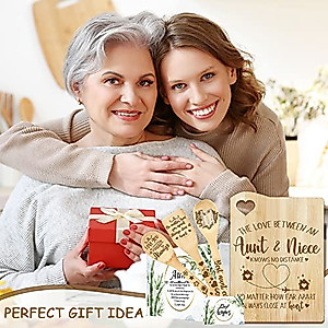 Aunt Gifts，Gifts for Aunt Mothers Day, Aunt Gifts from Niece, Cutting Boards Gift with Utensil Set, Unique Engraved Bamboo Cutting Board Present for Aunt Birthday, Christmas