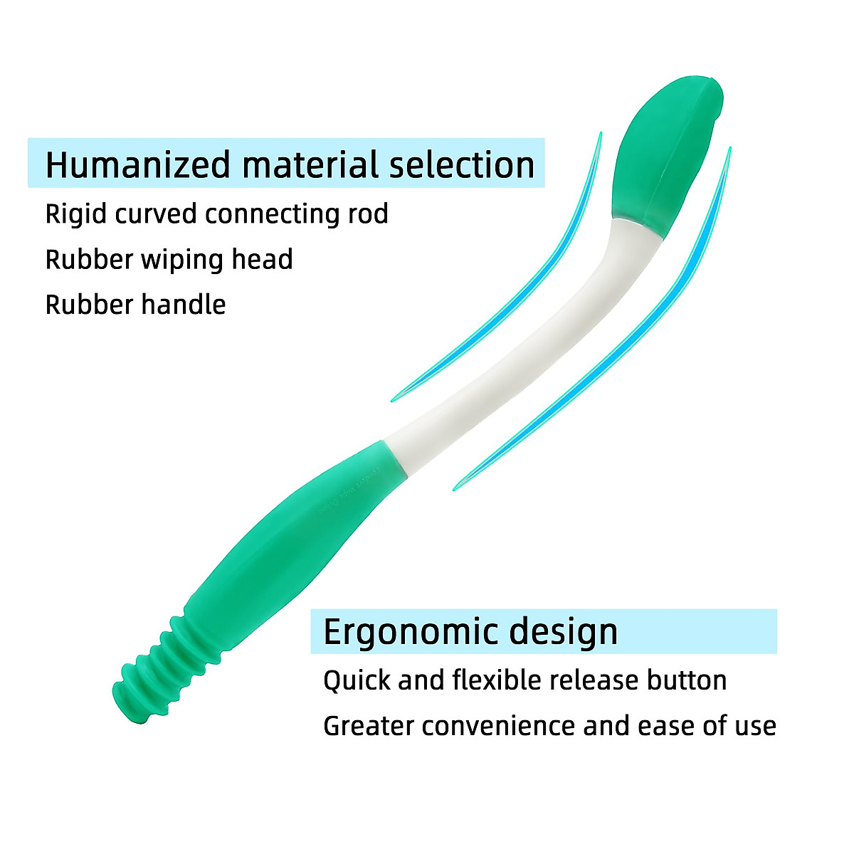 Long Reach Toilet Aid, Soft and Comfortable Butt Wiper Tool, Bottom Wiping Toilet Aid for Disabled, Elderly, Overweight People, Wiping Aids for Toileting, Butt Wiper for Fat People