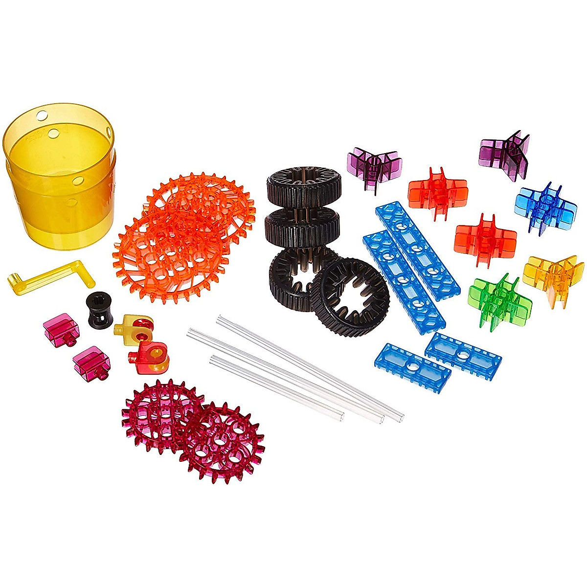 Brackitz Mini STEAM Education Center | STEM Construction Building Block Toy | Sensory Learning Toys for Children PreK-6 | 204 Pc Set