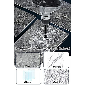 Masonry Concrete Drill Bit Set, Lytool 10Pcs Ceramic Tile Bits for Drill, Carbide Tip Hex Shank Bit for Brick, Tile, Wood, Glass, Plastic, Wall Mirror, Paver on Concrete or Brick Wall, 1/8" to 1/2"