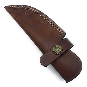 7" long custom handmade leather sheath for 4" cutting blade knife