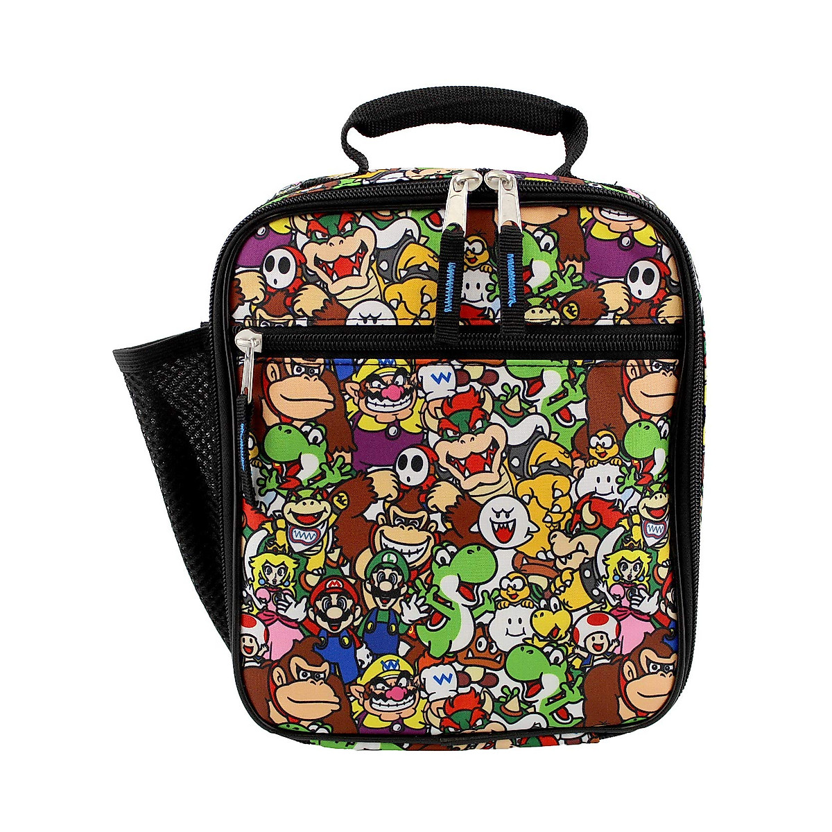 Super Mario Bros Boy's Girl's Meal Holder, Soft Insulated School Lunch Box (Multicolor, One Size)