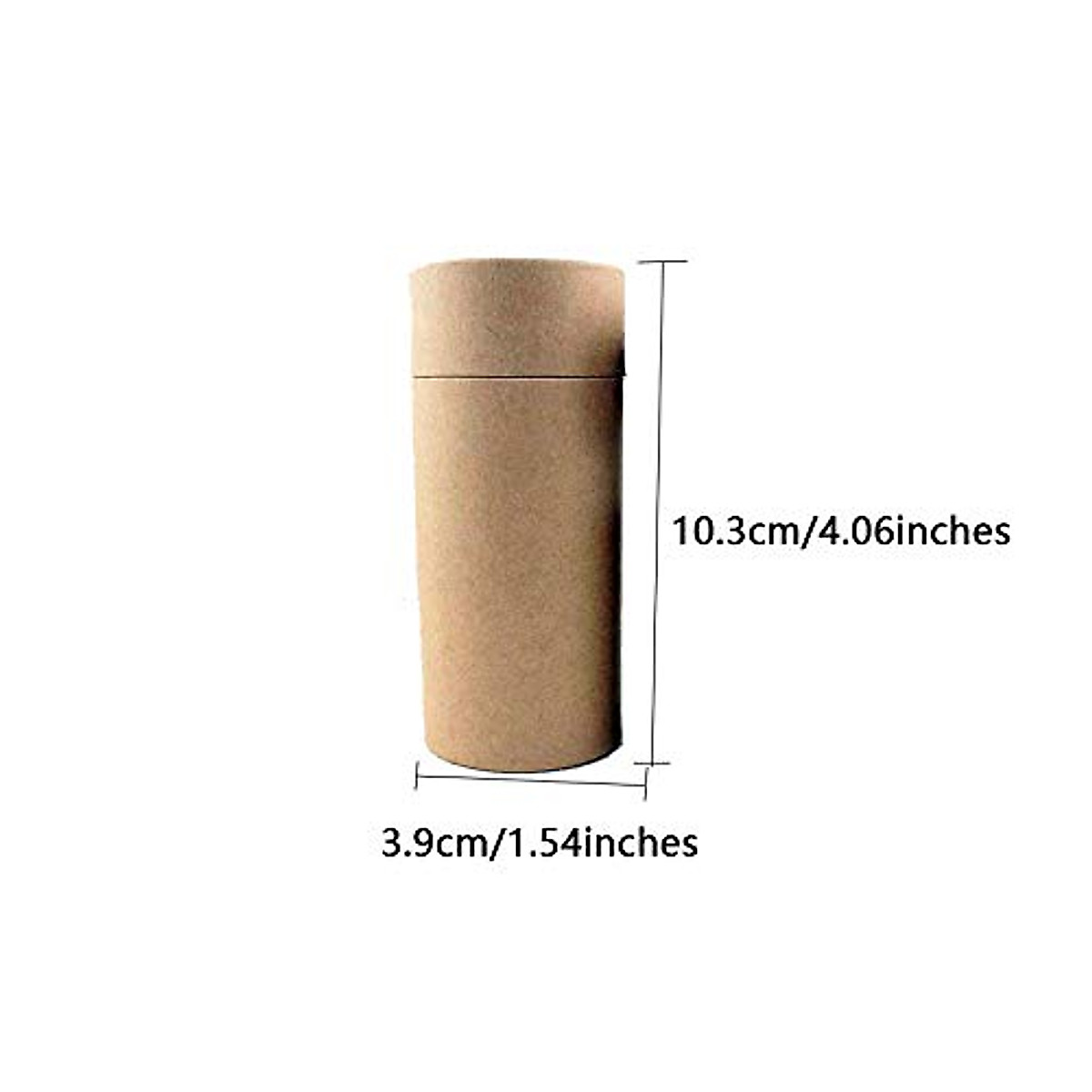 Empty Kraft Paper Jar Tube Cardboard Boxes,Essential Oil Bottle Packaging Box Gift Paper Tube Packing Box With Lid Round Paper Cardboard Boxes,5pcs (20ML)