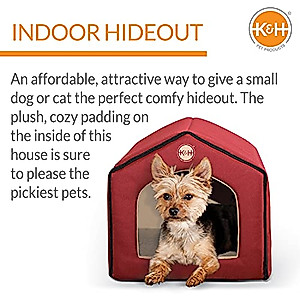 K&H Pet Products Indoor Pet House Red/Tan 16" x 15" x 14" (unheated)