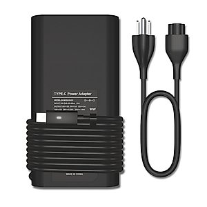 Original Replacement New Dell 90W USB C Type C Slim AC Adapter for Dell Latitude 3400,3500, 5289,5300 2in1,7400 2in1,7300, 7390 2in1, 7200 2in1,9410 2-in-1，9510,0TDK33 LA90PM170 DA90PM170 DA65NM170