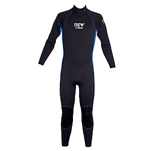 EVO 5/3 Men's Scuba Full Wetsuit - Black + Blue Medium