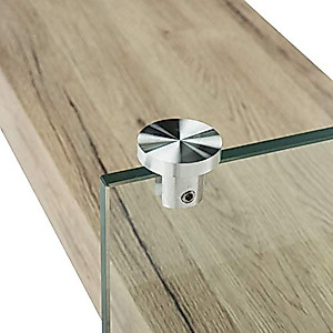 Safavieh Home Kayley Natural and Glass Coffee Table