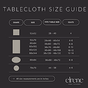 Elrene Home Fashions Poppy Wildflower Botanical Border Fabric Tablecloth, Rectangle, 60 inches X 144 inches