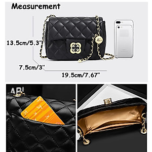 YXBQueen Crossbody Purses for Women PU Leather Handbags Quilted Flap Bag