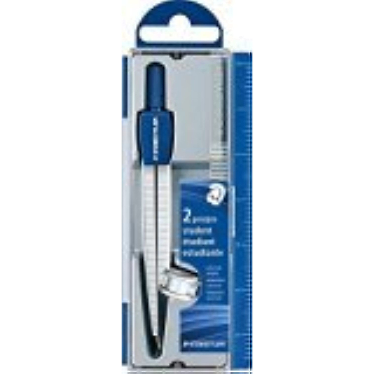 Staedtler Metal Compass, 4-7/8” with safety point and universal adapter, includes storage case with measurements