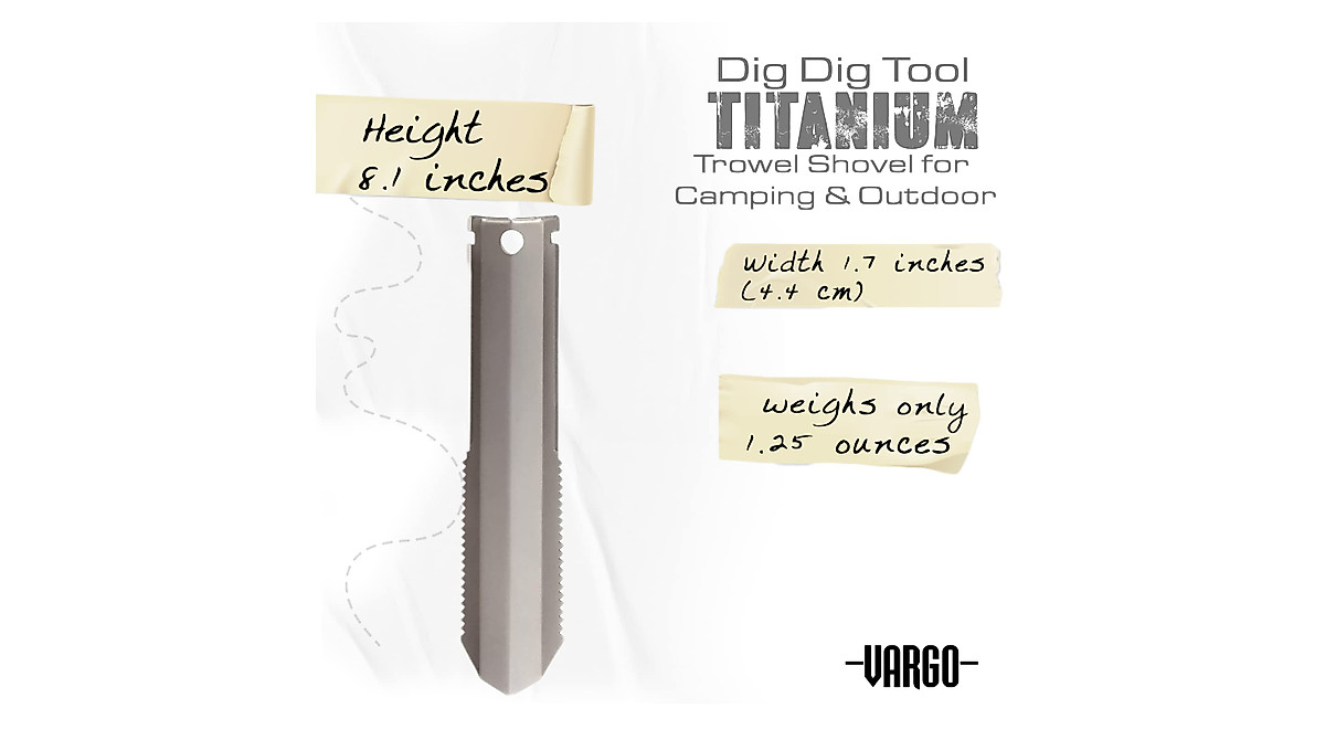 Vargo Titanium Dig Dig Tool - Ultimate Compact Trowel