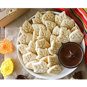 Talisman Designs Plunger Style Pie Crust Cutters, Fall Design, 4-Piece Set