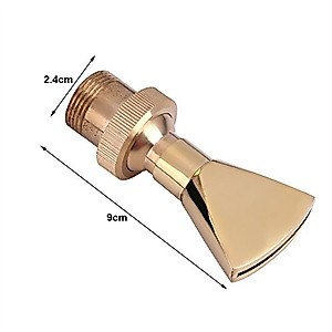 Zerone Fountain Nozzle, 1/2" DN15 3/4" DN20 Direction Adjustable Fan Shaped Brass Fountain Nozzle Sprinkler Spray Head for Garden Pond, Amusement Park, Museum