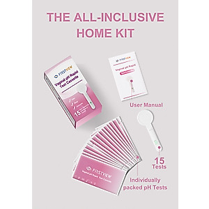 Vaginal pH Test Strips, Feminine Health Vaginal pH Test Strips Kits for Bacterial Vaginitis, Trichomonas Vaginitis, pH Balance for Women- 15pcs