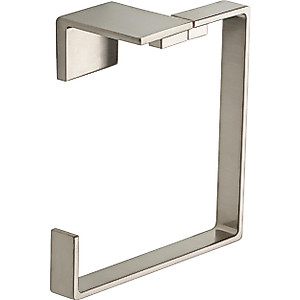Delta 77746-SS Vero Wall Mount Square Open Towel Ring Bath Hardware Accessory in Stainless Steel