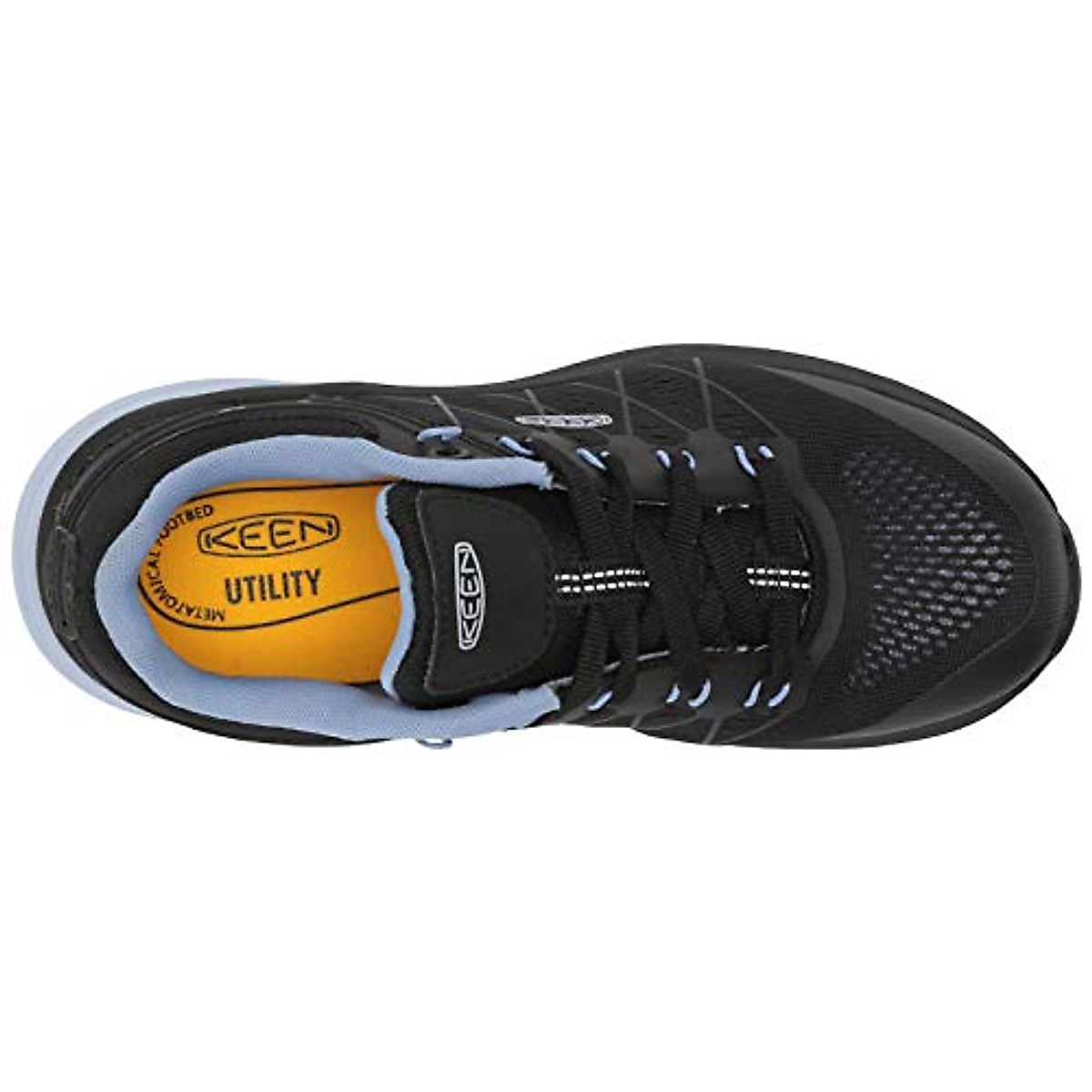 KEEN Utility Women's Vista Energy Low Height Sneakers Composite Toe Industrial Work Shoes, Hydrangea/Black, 5.5 Wide