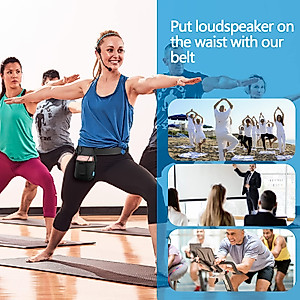 Xxerciz Mic Belt Microphone Belt with Adjustable Nylon Strap Microphone Transmitter Carrier Pouch Great For Fitness Instructors Theatre Speaker Teacher Pilates Teachers