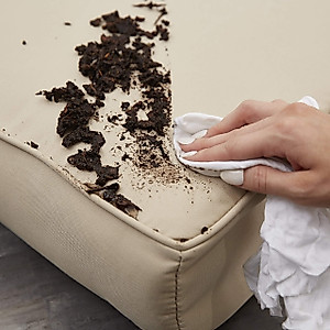 Sorra Home Sunbrella Indoor/Outdoor Cushion Corded Chair Pad Set, 19 in x 17 in x 2 in, Spectrum Denim/Cast Pumice 2 Count