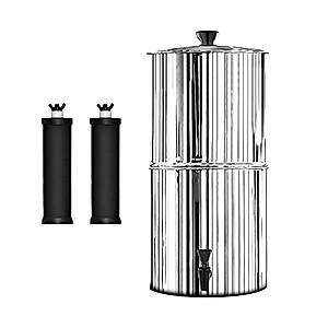 MLOL Gravity Filter System Water Filtration Bucket with 2 Purification Elements Water Filter-Default