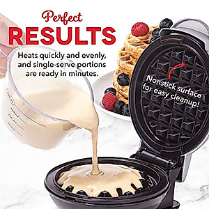 Dash My Pint Electric Ice Cream Maker Machine & Recipe Book 0.4qt - Aqua & Mini Maker: The Mini Waffle Maker Machine - Silver