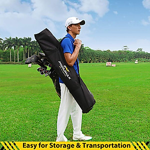 PodiuMax 10x7ft Golf Hitting Net | Driving Range for Backyard & Indoor | Also Suitable for Soccer, Baseball, Softball Practice with Carrying Bag (Hitting Net)