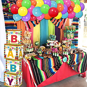 Kitticcino Mexican Baby Shower Balloon Boxes Let's Fiesta Blocks Taco Bout A Baby Party Supplies Cinco De Mayo Gender Reveal Birthday Centerpieces Decorations Photo Props Backdrop 40PCS
