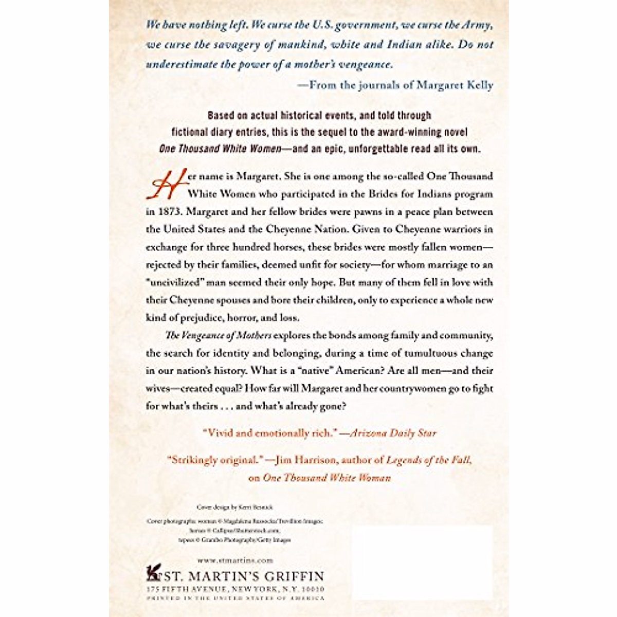 The Vengeance of Mothers: The Journals of Margaret Kelly & Molly McGill: A Novel (One Thousand White Women Series, 2)