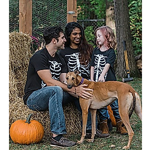 Skeleton Rib Cage | Jumbo Print Novelty Halloween Costume Ladies' T-Shirt-Ladies,M Black