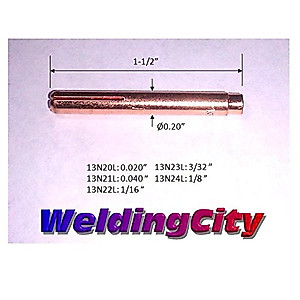 WeldingCity TIG Welding Torch Accessory Kit Large Gas Lens Setup 3/32" Collet-Large Gas Lens-Cup-Gasket-Back Cap for Torch 9, 20 and 25 Series Lincoln Miller Hobart ESAB Weldcraft CK AHP (T44)