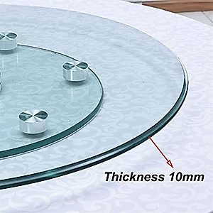 Heavy Duty Turntable Kitchen Lazy Susan, 24 in 28 in 36 in Round Rotating Turntable for Kitchen, Countertop, Office, Dining Table Serving Tray - Clear Spinning Smooth (Size : 100cm/39.4in)