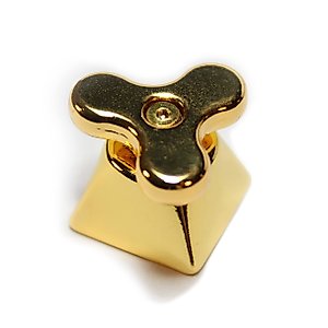 Custom Keycap Full Metal Fidget Spinner for MX Mechanical Gaming Keyboard OEM Profile Esc | Kariokey Artisan Key Caps (Gold)