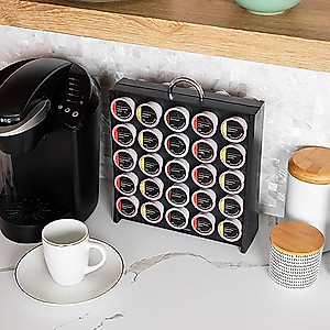Mind Reader 11 Compartment Condiment 50 Capacity K-Cup Single Serve Coffee Pod Holder Storage Organizer, Black, One Size