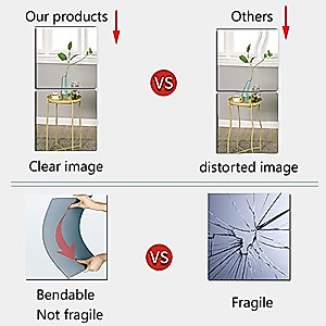 MCLEULLA Full Body Wall Mirrors, 12x12 4pcs Acrylic Plexiglass Mirror Wall Mounted Full Length Frameless Mirror Makeup Large Long Mirror for Walls Home Workout Gym Hallway Mirror Floor Tile