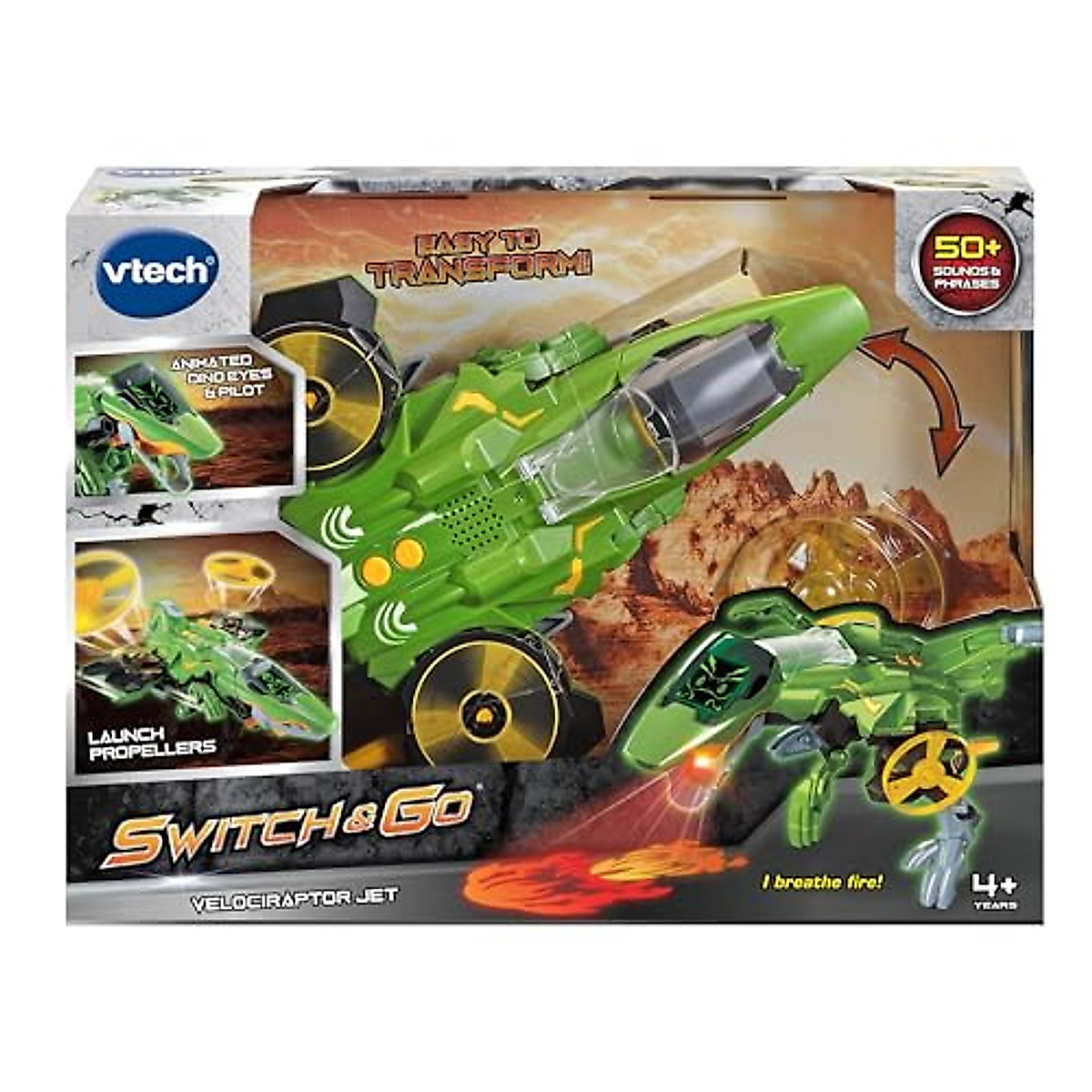 VTech Switch and Go Velociraptor Jet, Green