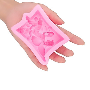 Soap Molds,Silicone Molds Angel Girl 3D Flower Fairy .Soap Molds for Soap Making Angel Soap Molds for Handmade Soap DIY Cake Baking Art Craft Decoration by Tecoail