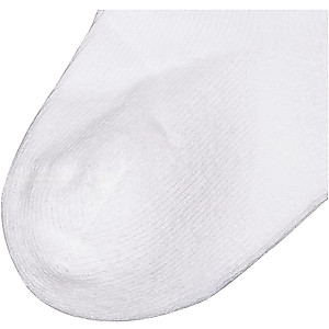 Jefferies Socks Mens Quarter Half Cushion Seamless Sport Socks 6 Pair Pack (Sock: 10-12/Shoe: 9-13, White)