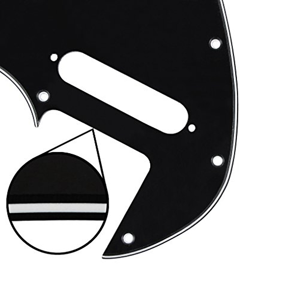 FLEOR 3ply Black TL Pickguard Guitar Pick Guard Plate with Screws Fit 69 TL Thinline Re-issue Guitar Part