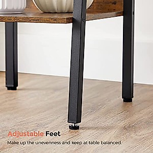 VASAGLE Bookshelf, 5-Tier Narrow Book Shelf, Ladder Shelf for Home Office, Living Room, Bedroom, Kitchen, Rustic Brown and Black ULLS109B01