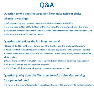 Rimless Aquarium Hang On Filter - 3 in 1 External Power Waterfall Suspension Oxygen Pump - Submersible Hanging Activated Carbon Biochemical Wall Mounted Fish Tank Filtration Water