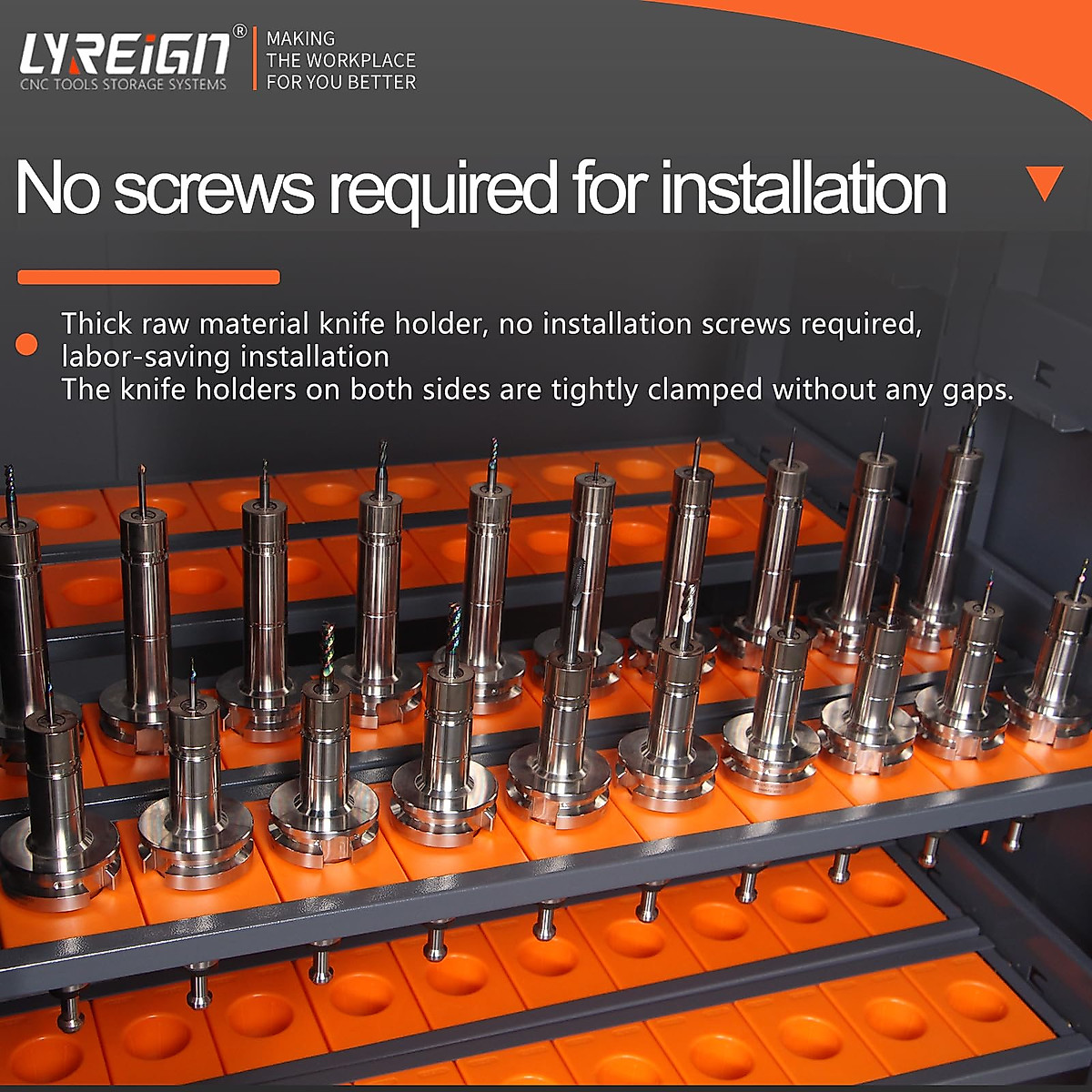 LYREIGN 10-Row Large Capacity CNC Tools Holder Cart, Double-Sided CNC Tool Storage Rack Organizers, Parallel Storage CNC Tool Holder Trolley for CNC Machinists Workers