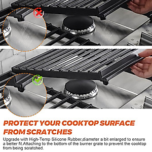 20Pcs WB2K101 Rubber Feet Range Burner Rubber Grate Feet fit for GE Kenmore Range Burner Cooktop Grate, 3/16" Hole Gas Stove Top Grate Feet Replace WB02K0101 WB02T10461 AP2622260 PS241358 by Beaquicy