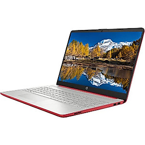 HP 2023 15'' HD IPS Laptop, Windows 11, Intel Pentium 4-Core Processor Up to 2.70GHz, 4GB RAM, 256GB SSD, HDMI, Super-Fast 6th Gen WiFi, Dale Red (Renewed)