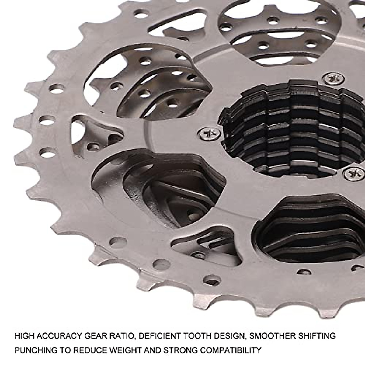 WESE 10 Speed Cassette, Anti Rust Steady Rotation 11‑30T Road Bike Cassette Lightweight for Folding